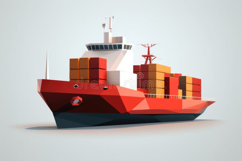 Cargo Ship. Logistic Shipping and Transportation Concept Stock Image ...