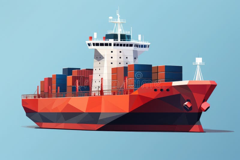 Cargo Ship. Logistic Shipping and Transportation Concept Stock Image ...