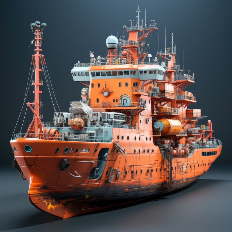 Cargo Ship. Logistic Shipping and Transportation Concept Stock Image ...