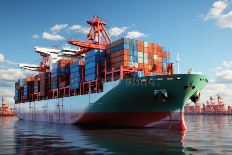 Cargo Ship. Logistic Shipping and Transportation Concept Stock Photo ...