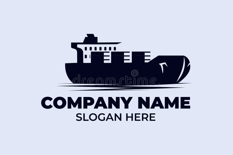 Cargo Ship Vector Logo EPS 10 Stock Illustration - Illustration of logo ...
