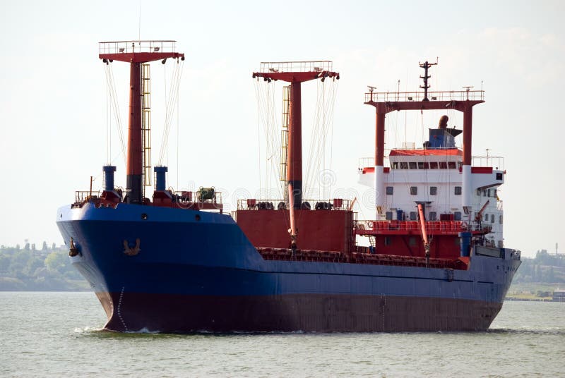 Cargo ship moving stock photo. Image of delivering, bulk - 9855918