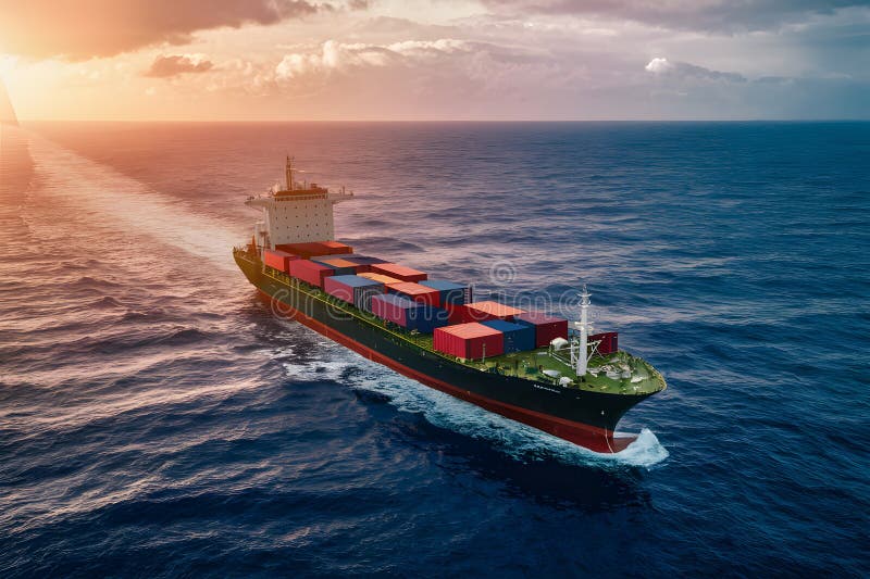 Cargo Ship Navigating Vast Ocean, Integrated with Neural Network Stock ... Cargo Ship Navigating Vast Ocean, Integrated with Neural Network Stock ...