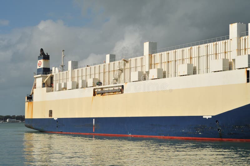 Cargo ship stock image. Image of rusty, oceanic, white - 64856261