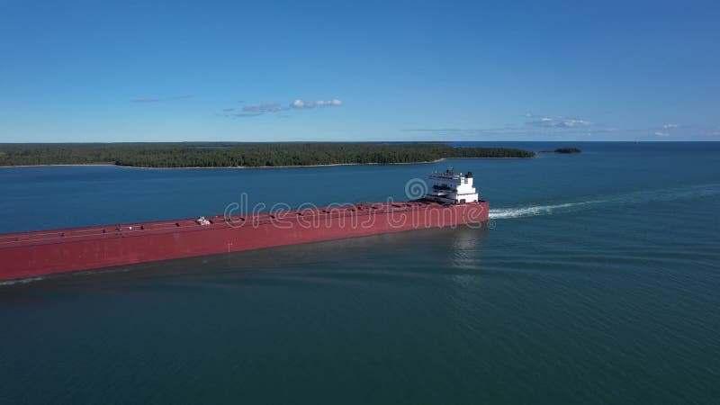 Cargo Ship Sailing on the Wide Sea Stock Video - Video of water, ocean ...
