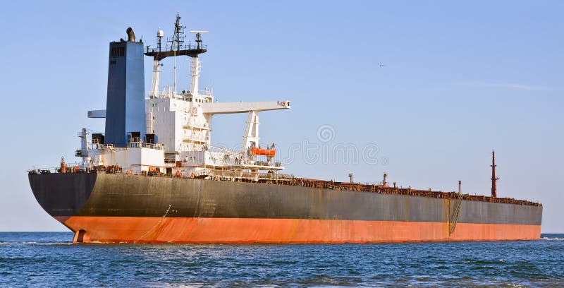 Cargo ship in the sea. stock photo. Image of cargo, heavy - 20512190