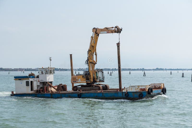 Crawler Excavator on the Cargo Ship Editorial Stock Image - Image of ...