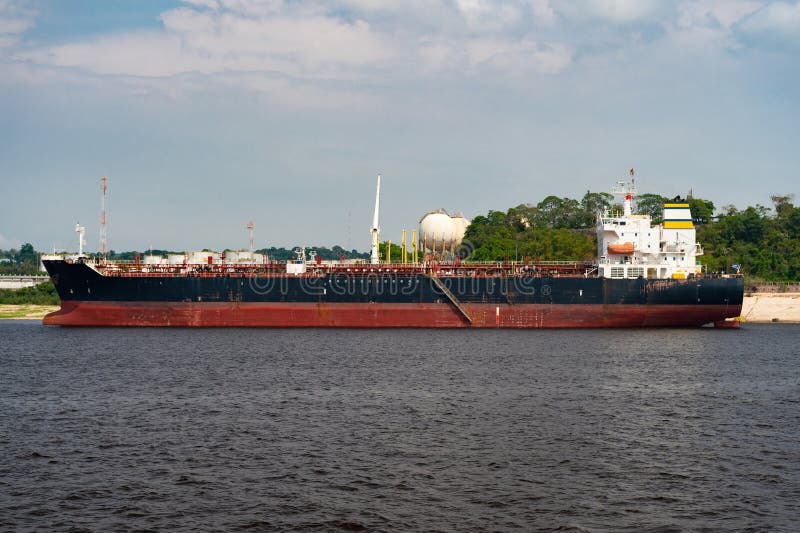 Cargo Ship at Sea. Cargo Ship at Riverside. Cargo Ship Concept ...