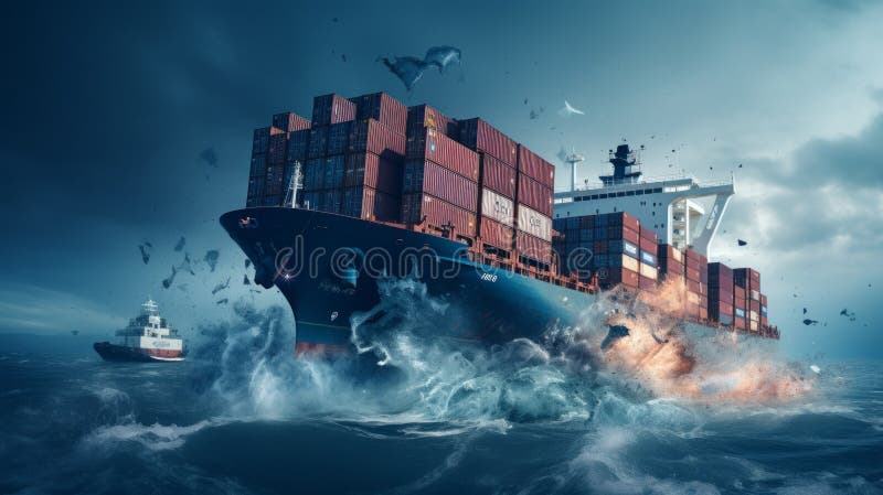 The Cargo Ship Suffered an Accident Sinking into the Sea. Neural ...