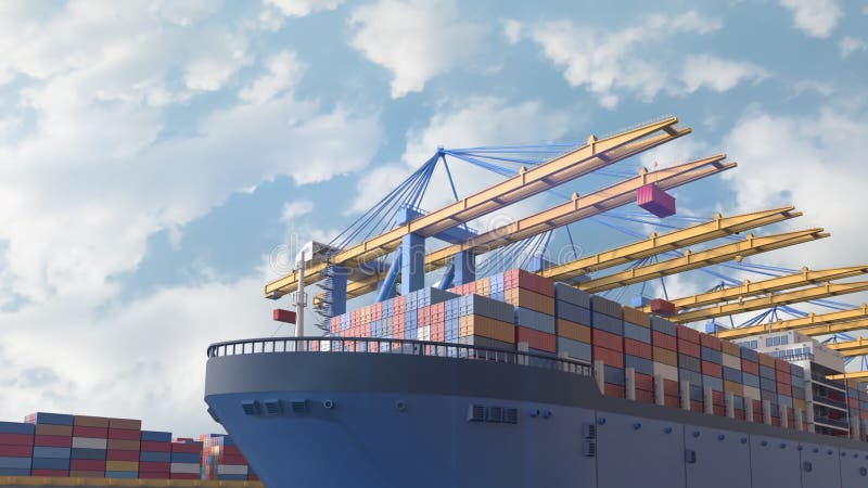 Cargo Ship or Vessel with Containers in Ocean 4k Footage Stock Footage ...