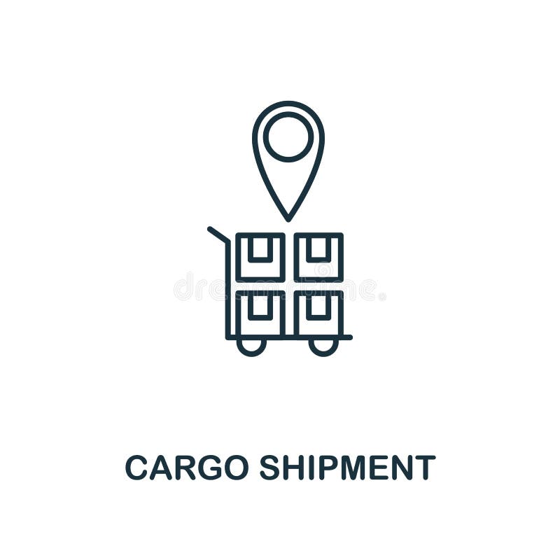 Shipment Tracking Line Icon. Thin Design Style from Logistics Delivery ...
