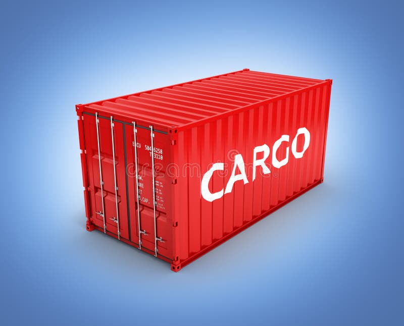 Cargo Shipping Container with an Inscription Cargo without Shadow on ...