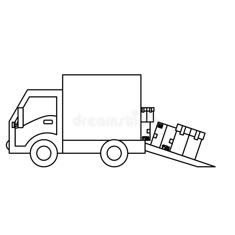 Cargo Shipping or Handling Related Icons Image Stock Illustration ...