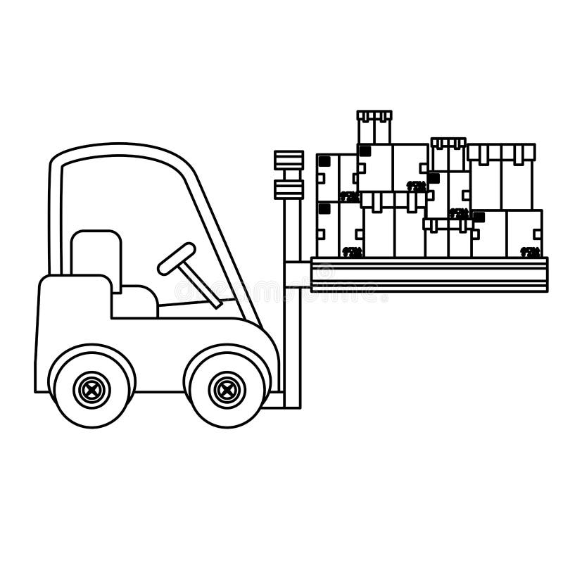 Cargo Shipping or Handling Related Icons Image Stock Illustration ...