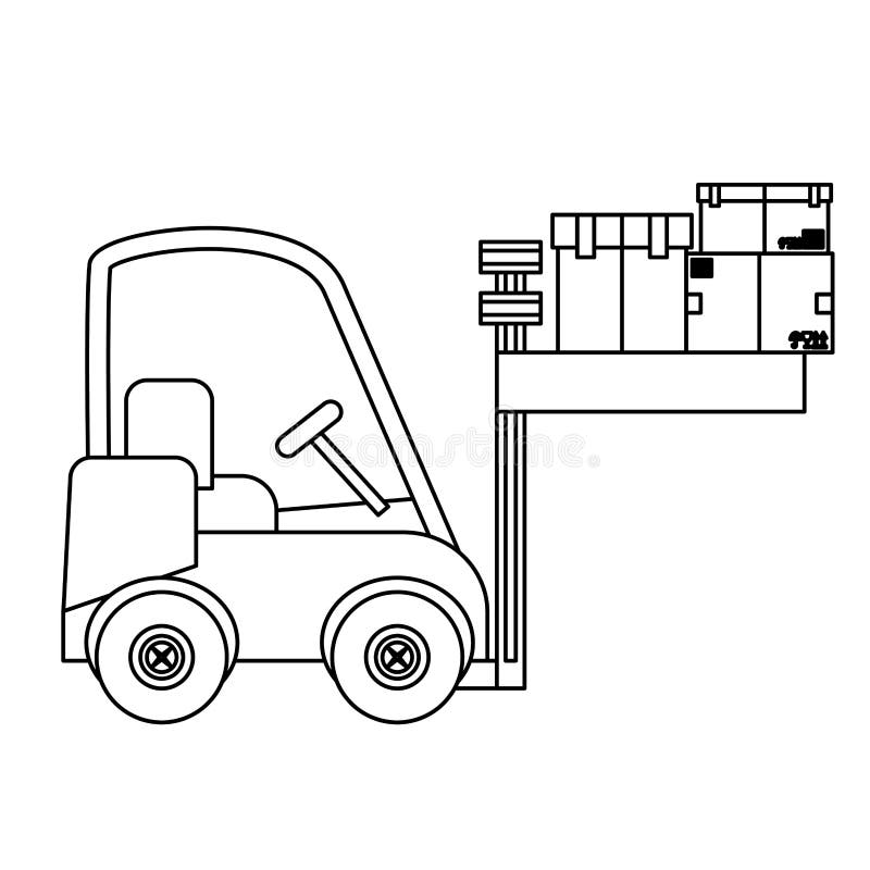 Cargo Shipping or Handling Related Icons Image Stock Illustration ...