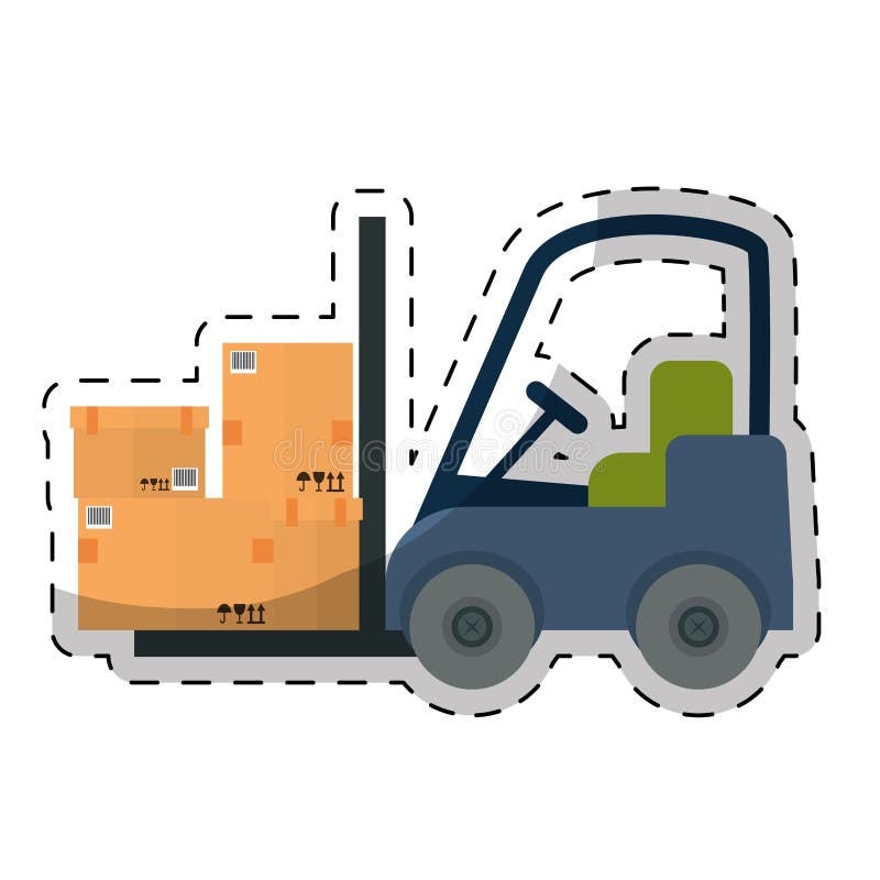 Cargo Shipping or Handling Related Icons Image Stock Illustration ...