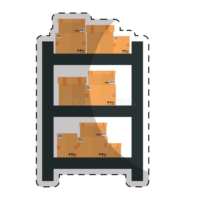 Cargo Shipping or Handling Related Icons Image Stock Illustration ...