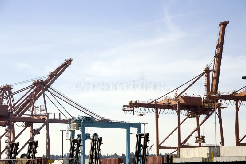 Cargo shipping harbor port stock image. Image of crane - 29217889