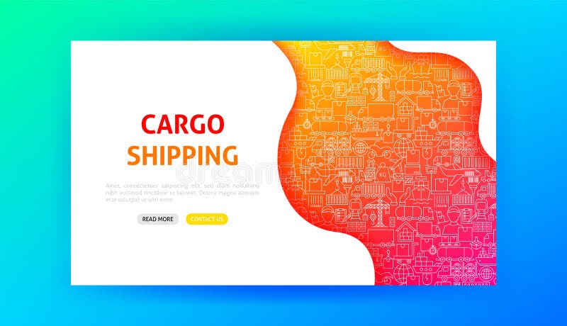 Cargo Web Design stock illustration. Illustration of template - 206682193
