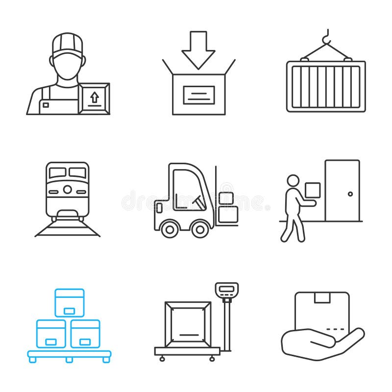 Packing Shipping Symbols Icons Stock Illustrations – 446 Packing ...