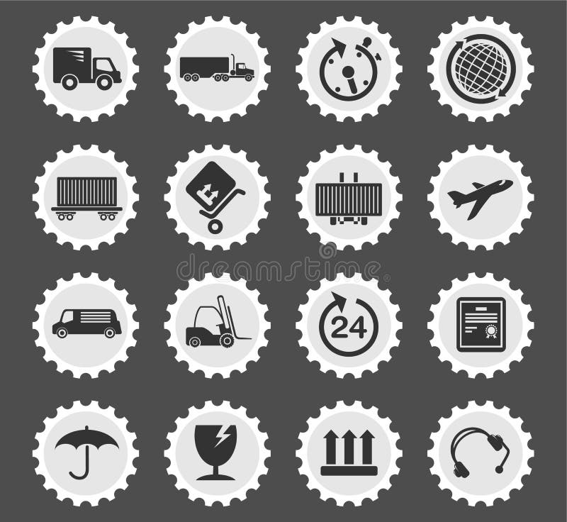 Cargo shipping symbols stock illustration. Illustration of industry ...