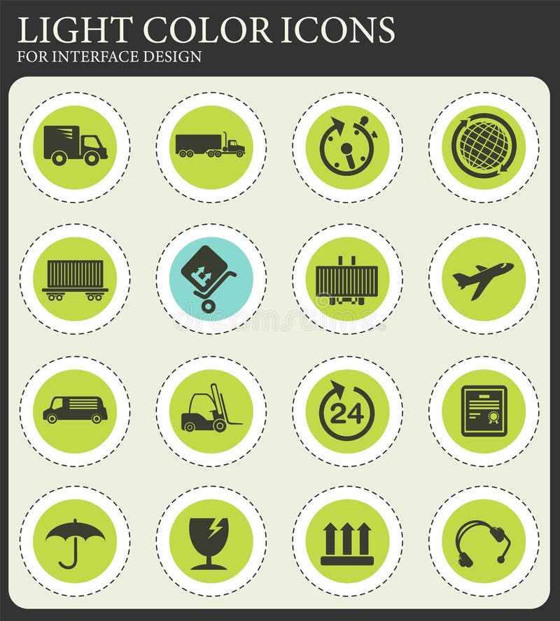 Cargo shipping symbols stock vector. Illustration of element - 154300493