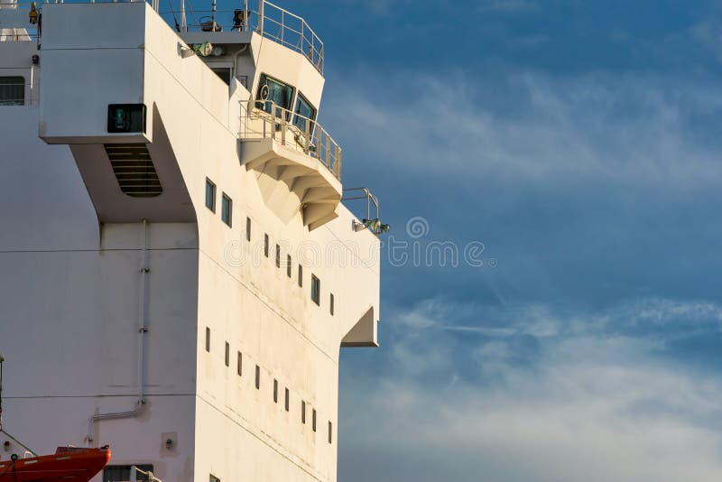 Cargo Ships Bridge stock image. Image of assistance - 136910873