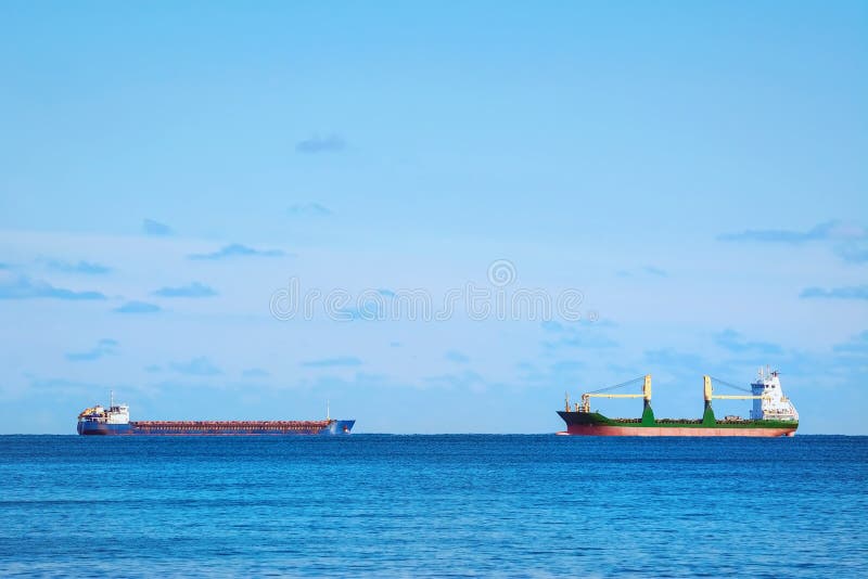 Cargo Ships stock photo. Image of transport, freighter - 65990432