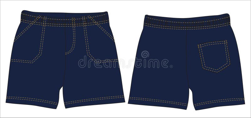 Cargo Shorts Outline Artwork Design Stock Vector - Illustration of ...