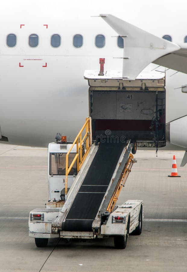 The Cargo Space of the Aircraft is Open. Stock Photo - Image of ...