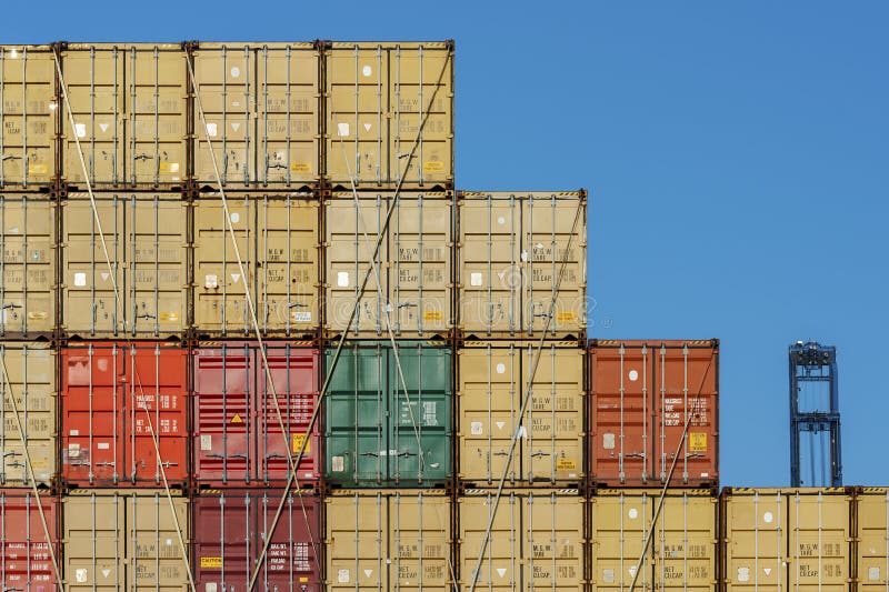 Shipping Containers Pattern Editorial Image - Image of cargo, colorful ...