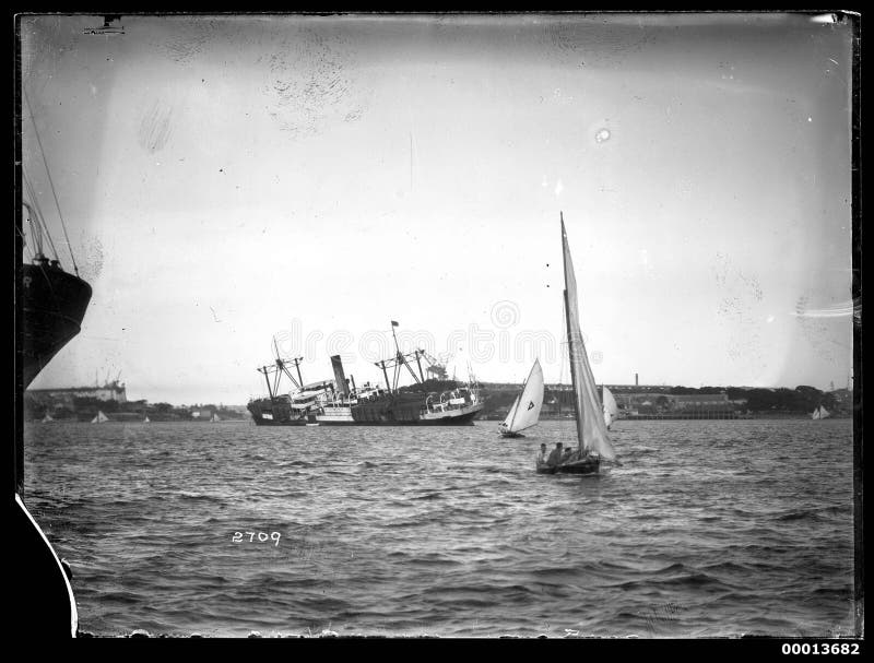 Cargo Steamer Listing Portside Picture. Image: 221468556