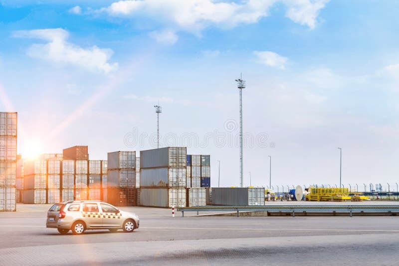 Photo of Cargo Terminal stock photo. Image of imported - 179492266