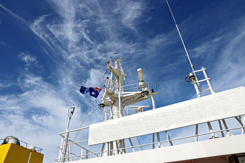 Cargo Terminal for Loading Coal Cargos by Shore Cranes. Port Gladstone ...