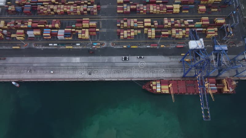Cargo Terminal in Port Louis, Aerial View Stock Video - Video of large ...