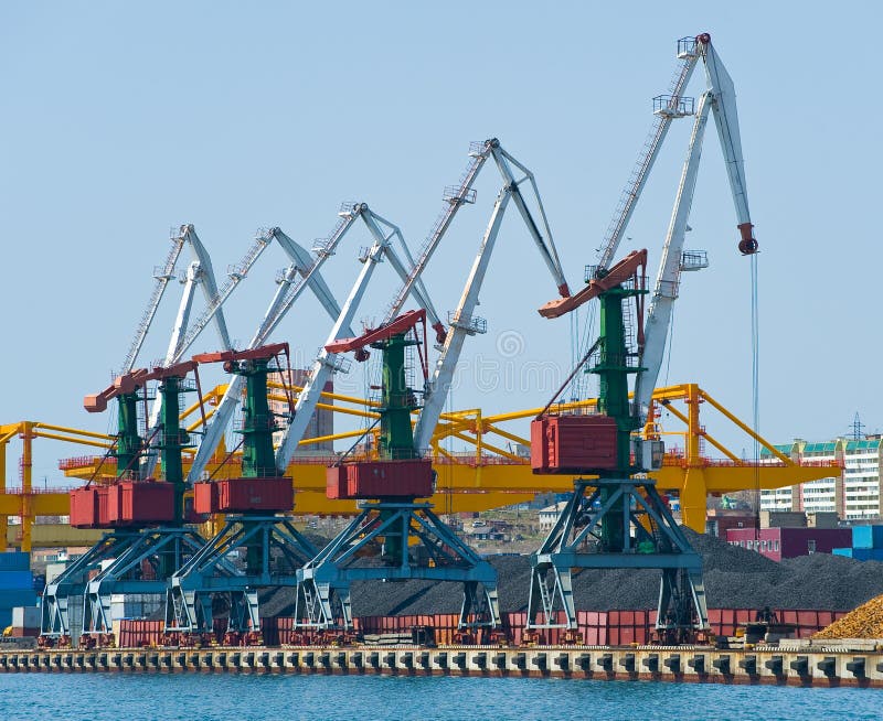 Cargo Terminal at Russian Port Vladivostok Stock Photo - Image of ...