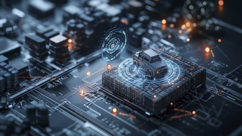 Cargo Tracking Software Closeup Digital Interface Technology Hub ...