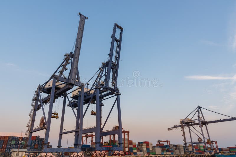 Trade Port While Load The Job Stock Photo - Image of blue, customs ...