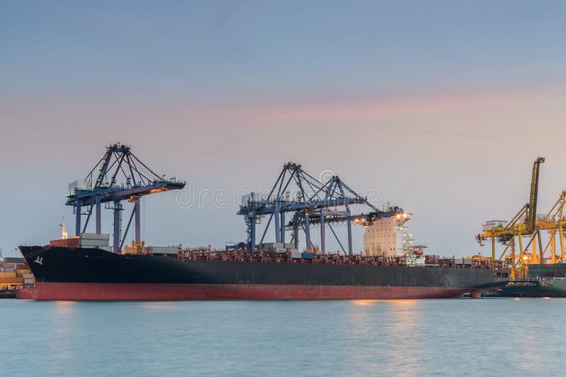 Trade Port While Load The Job Stock Photo - Image of blue, customs ...