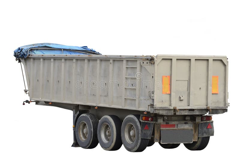 Car Trailer Isolated on White Background Stock Photo - Image of ...