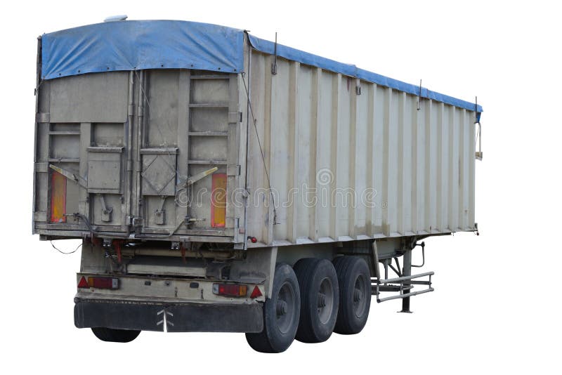 Car Trailer Isolated on White Background Stock Image - Image of shape ...