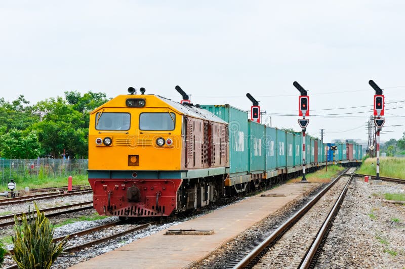 Cargo train stock photo. Image of outdoors, port, commercial - 15958990