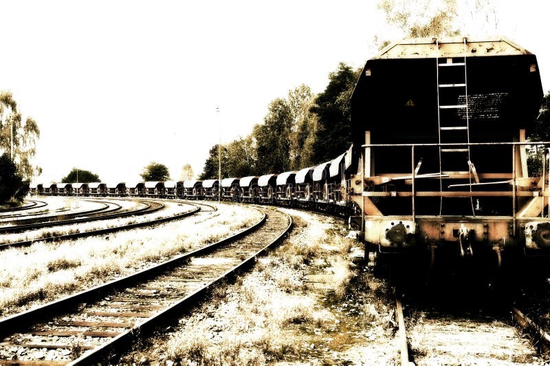 Cargo train stock image. Image of wagon, coal, freight - 83525913