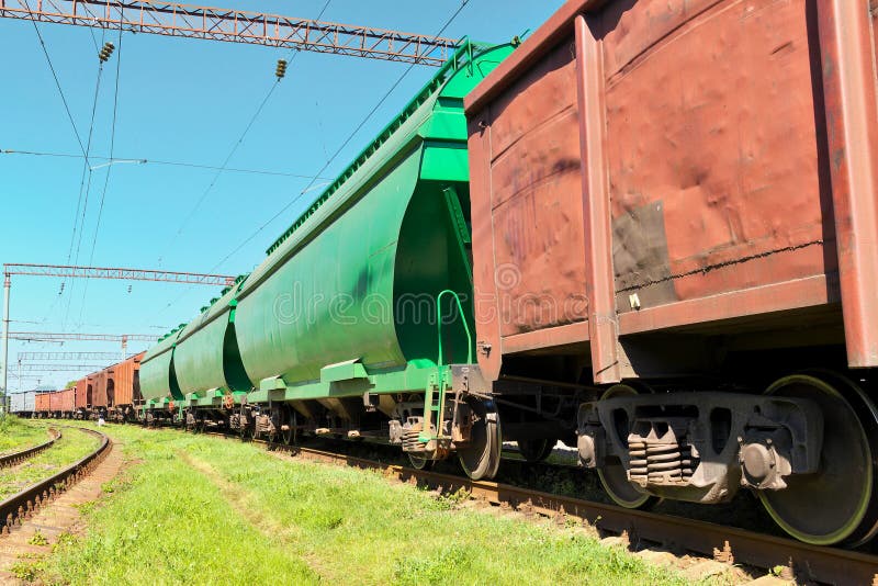 Cargo train stock image. Image of transport, carriage - 48986873