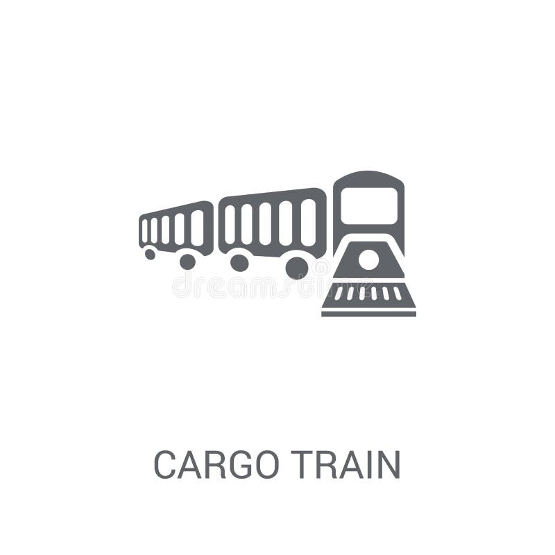 Cargo Train Icon. Trendy Cargo Train Logo Concept on White Background ...