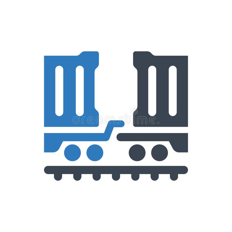 Cargo train icon stock vector. Illustration of logistics - 262612896