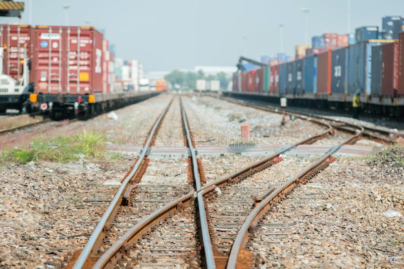 Train Freight Transportation Platform - Cargo Transit Stock Image ...