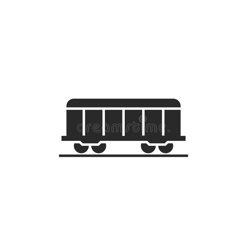 Cargo Train Wagon Icon. Railway Freight Transportation Symbol Stock ...