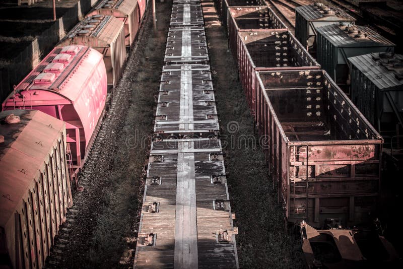 Cargo Trains. Logistics, Transportation and Distribution Background ...