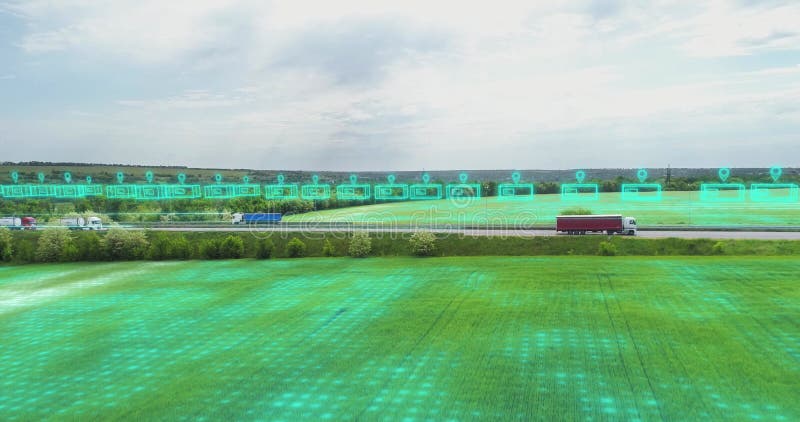 Cargo Transportation Concept. Cargo Delivery by Trucks Concept. Smart ...